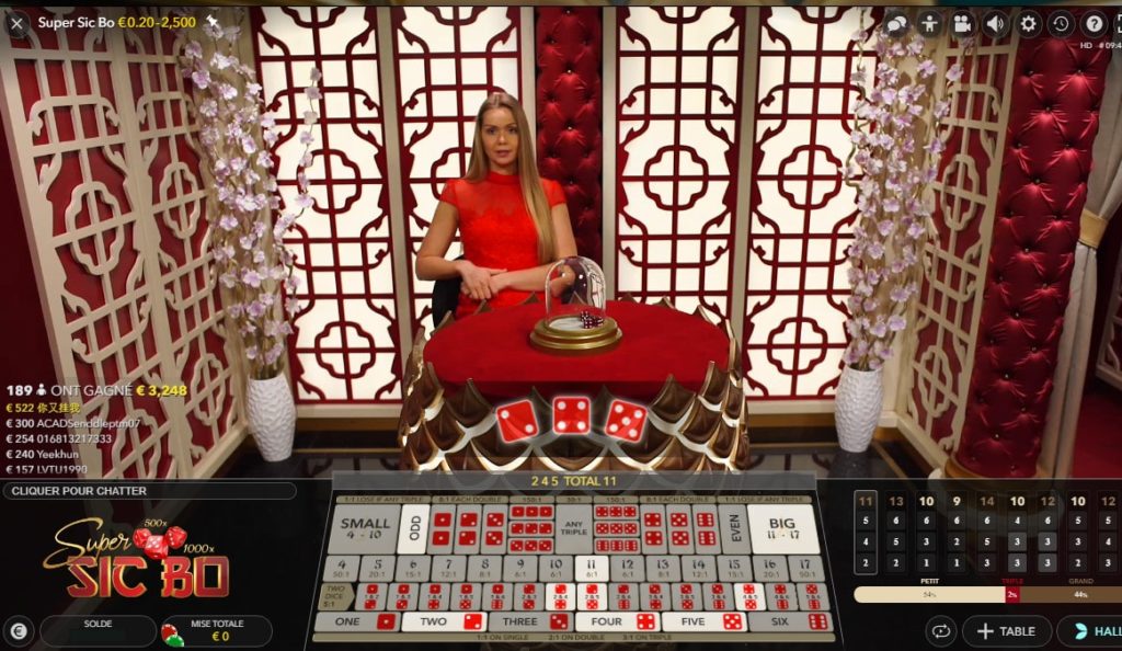 Règles du Sic Bo : mises et déroulement d'une partie de sic bo au casino